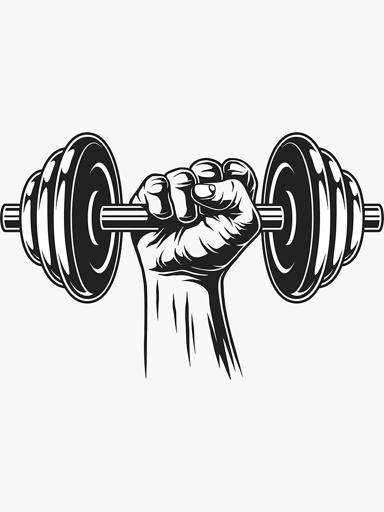 "DUMBELL" Sticker by egemeneroglu35 | Redbubble