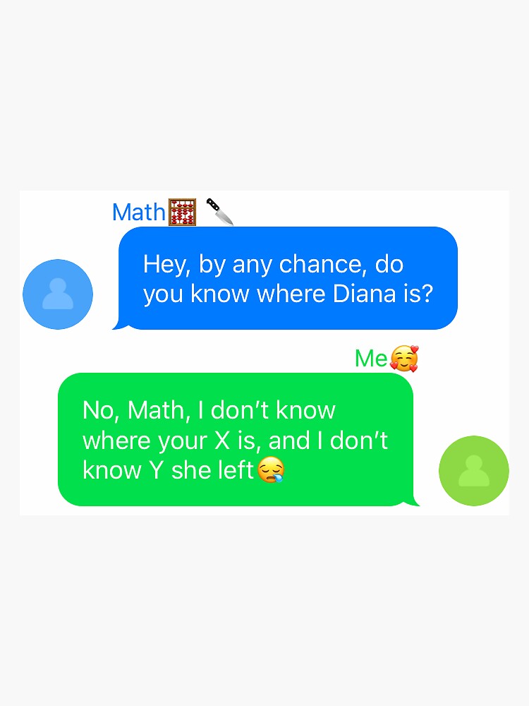 "Math Pun" Sticker by TextStoryKid | Redbubble