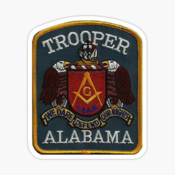 "Alabama State Trooper Freemason" Sticker by lawrencebaird | Redbubble