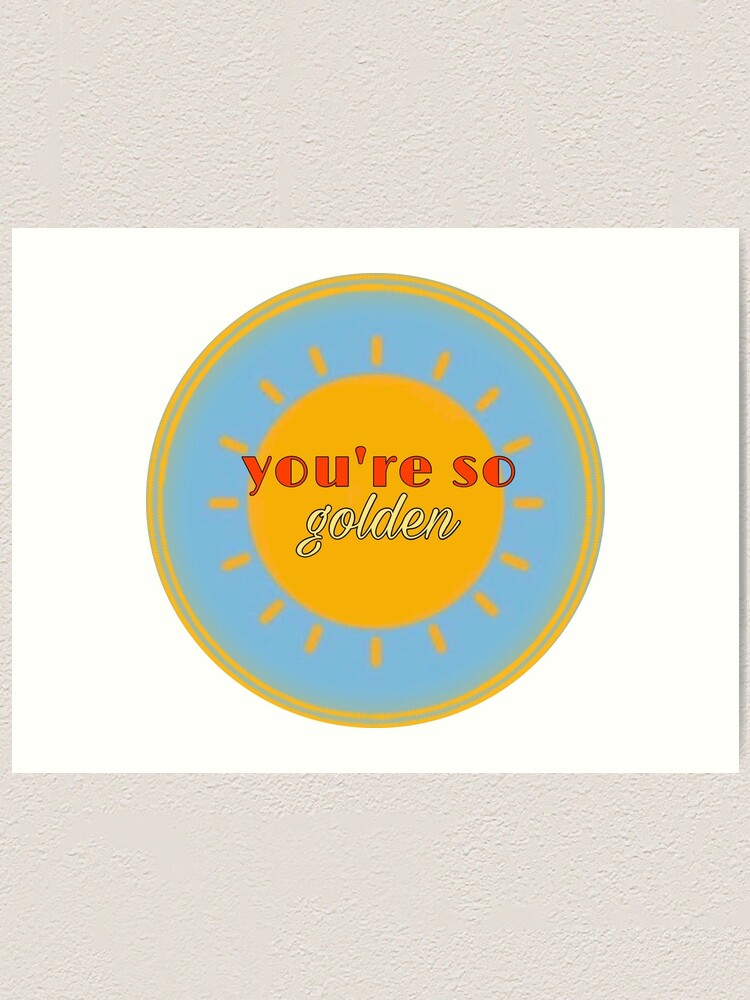 "Harry Styles Golden Sticker" Art Print by maddiewilkins | Redbubble