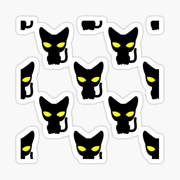 "Evil Cat" Sticker for Sale by piinkbunny | Redbubble