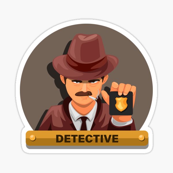 "Detective showing police badge. criminal case investigation agent ...