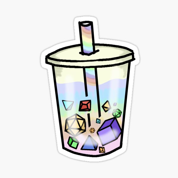 "Gay Pride Dice Boba" Sticker for Sale by Allviran-Art | Redbubble