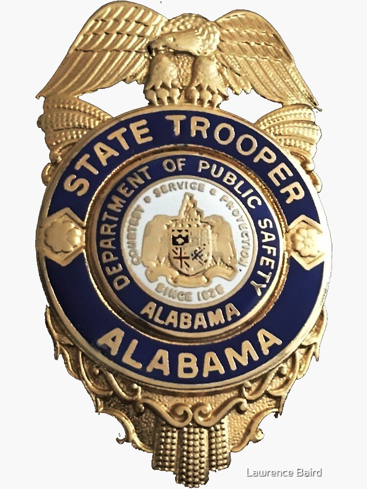 "Alabama State Trooper" Sticker for Sale by Lawrence Baird | Redbubble