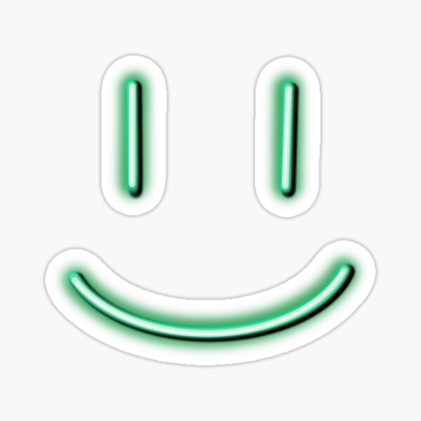 "Neon Smiley Face " Sticker by ElleHazlett | Redbubble