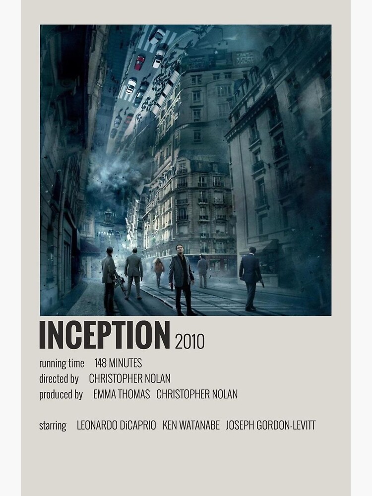 "Inception film poster " Sticker for Sale by Lucypurvis | Redbubble
