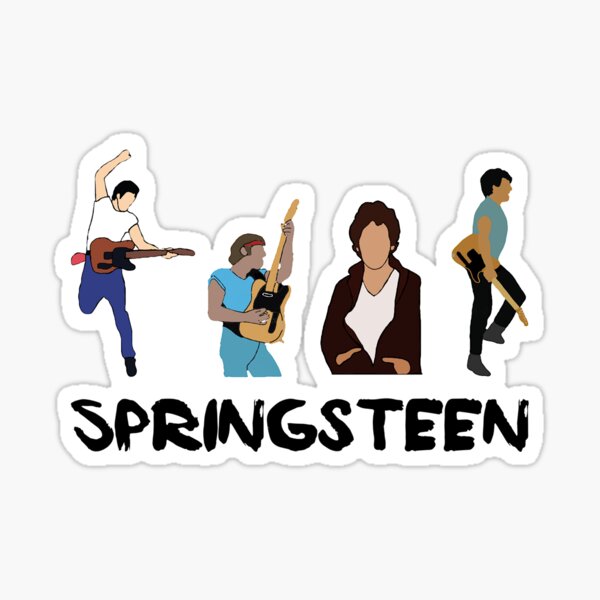 "Bruce Springsteen collage" Sticker by classicrockfans | Redbubble