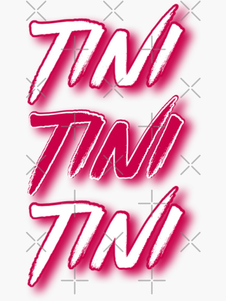 Pegatina «tini tini tini (2) rojo» de tinispieterse | Redbubble