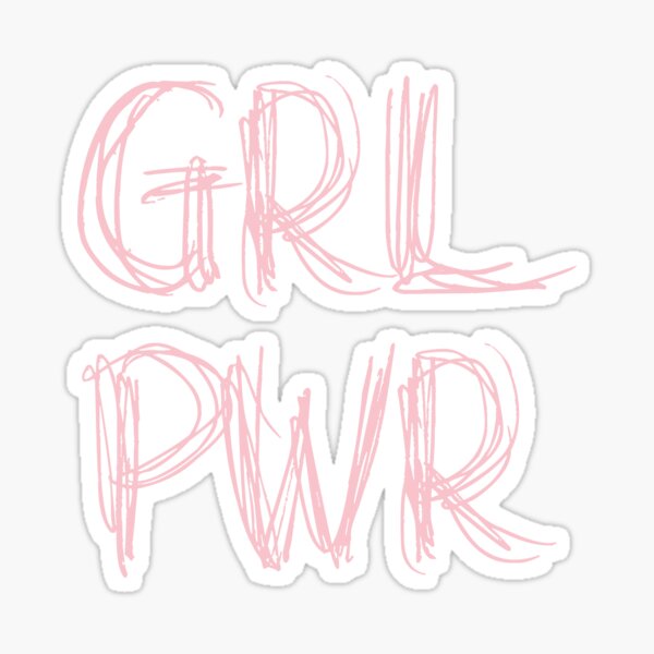 "Grl Pwr, Girl Power, pink" Sticker by perezzzoso | Redbubble