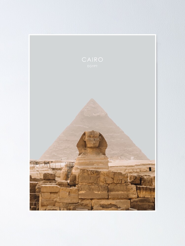 "Great Sphinx of Giza, Egypt Travel Artwork" Poster by Travel2NZ ...