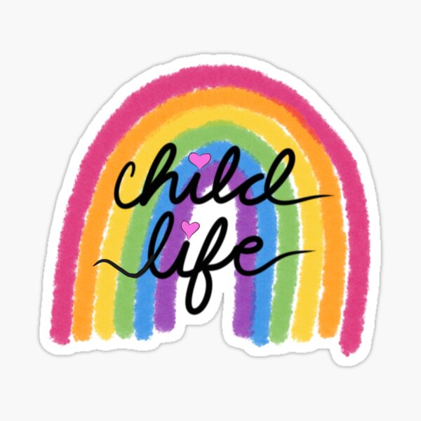 "watercolor handwritten child life rainbow" Sticker for Sale by ...