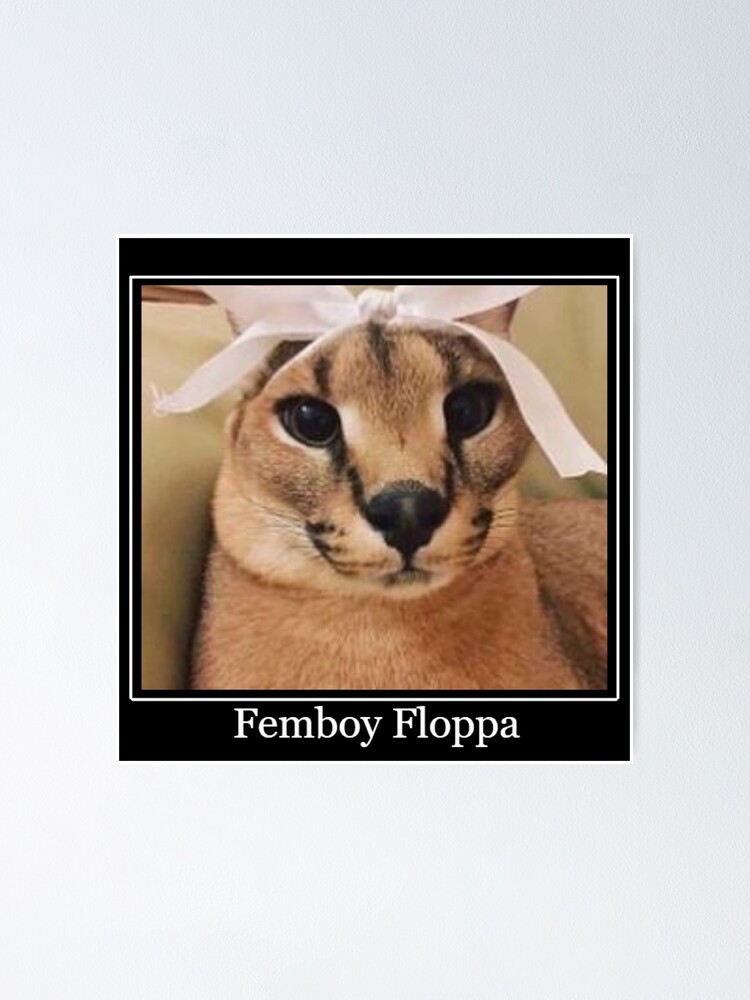 "Femboy Big Floppa Design" Poster by HammyJ70 | Redbubble