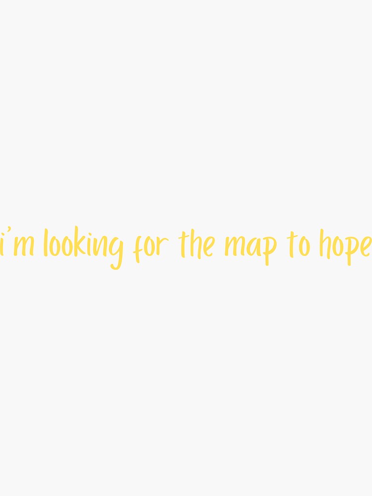 "Map to Hope" Sticker by FlippinTables | Redbubble