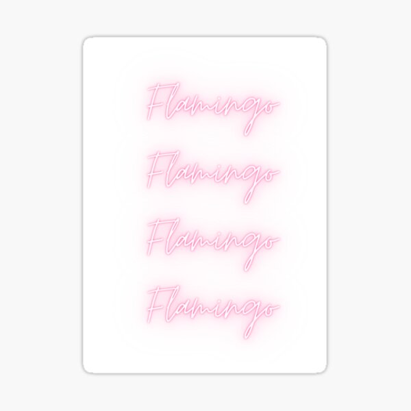 "Neon Flamingo" Sticker by oisinx | Redbubble