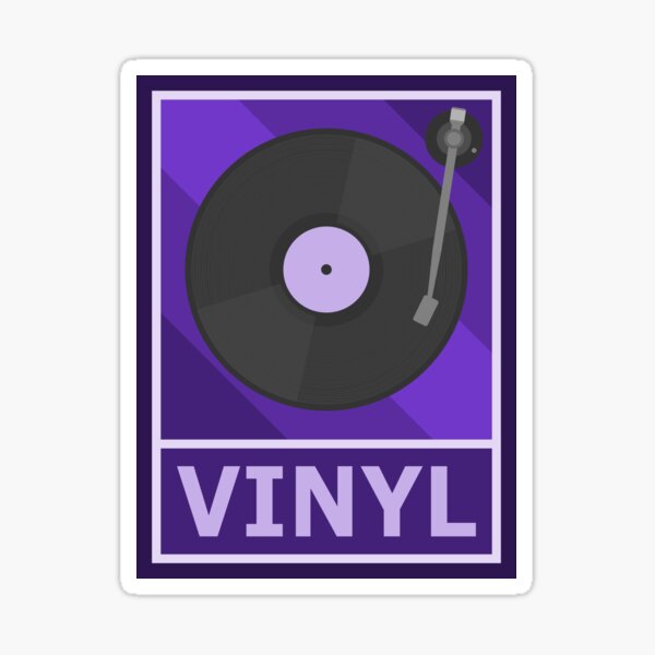 "Purple Vinyl Poster" Sticker for Sale by Bojkiw | Redbubble