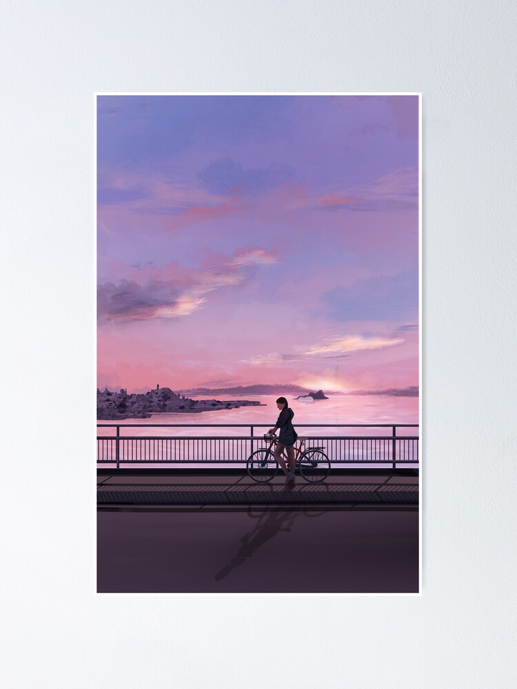 "Sunset Bike Ride" Poster for Sale by elliq-art | Redbubble