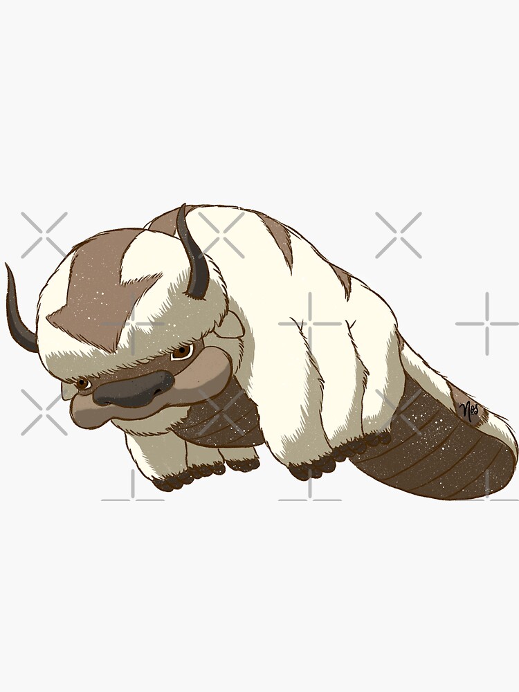 "Appa the Flying Air Bison" Sticker for Sale by Noshms | Redbubble