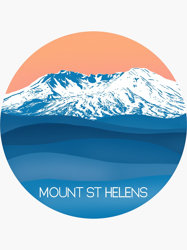 "Mount St Helens" Sticker for Sale by CiaraNevada | Redbubble