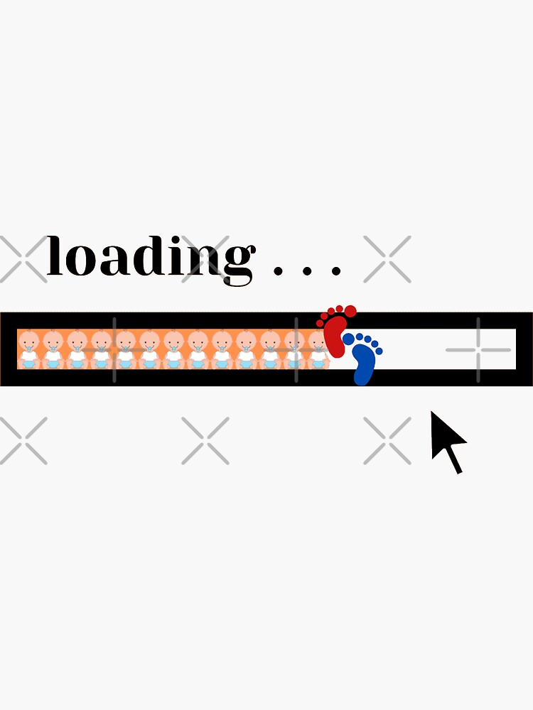 "Cute baby loading... " Sticker for Sale by DEdib | Redbubble