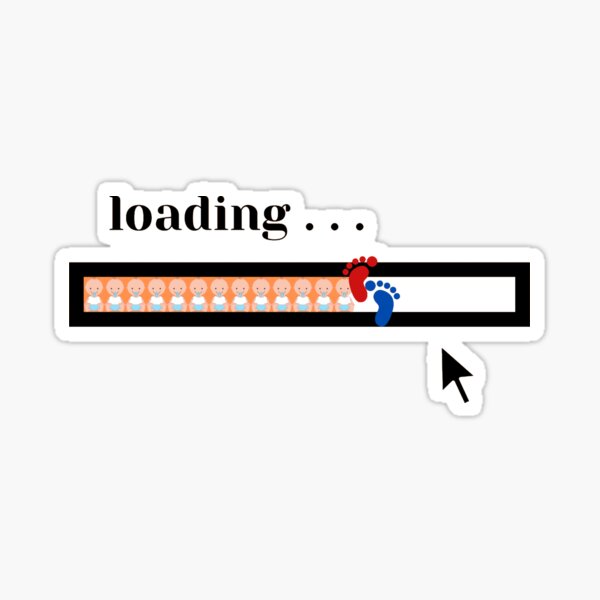 "Cute baby loading... " Sticker for Sale by DEdib | Redbubble