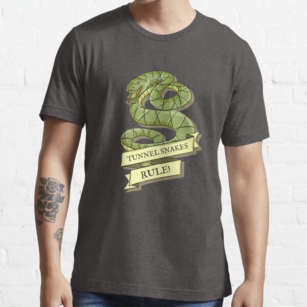 "Tunnel Snakes Rule!" T-shirt for Sale by DonCorgi | Redbubble | tunnel ...