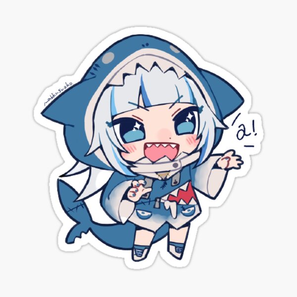 "Gawr Gura" Sticker for Sale by UwU-Senpai | Redbubble