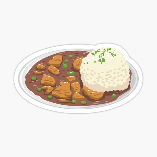 "Japanese Kare Raisu - Curry Rice" Sticker for Sale by NiftyTrinket ...
