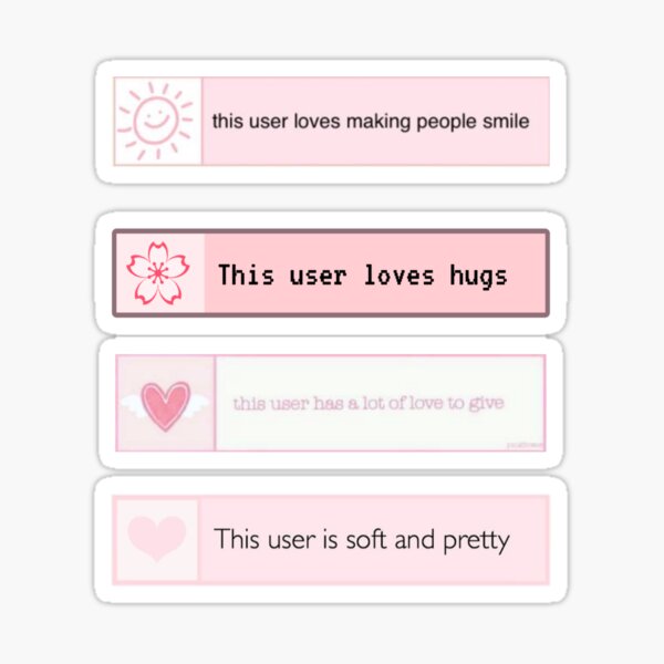 "Soft Pink "This User" Sticker Pack" Sticker for Sale by stickerpackss ...