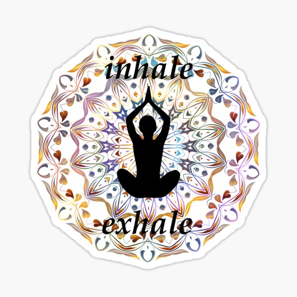 "Inhale and Exhale" Sticker by Megan-Alice | Redbubble