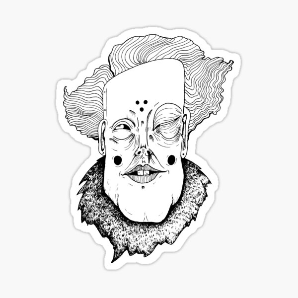 "Creepy Clown" Sticker for Sale by soliillustro | Redbubble