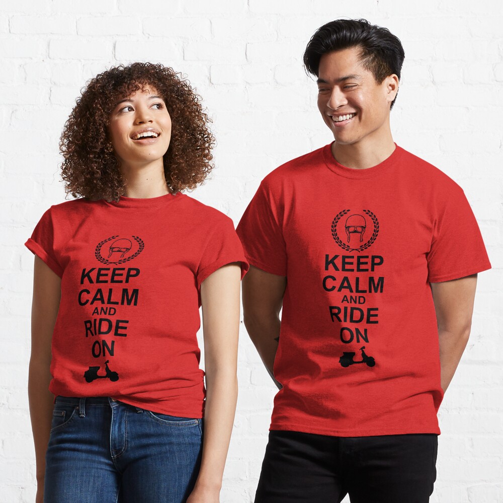 "Keep Calm and Ride On - Scooter" Sticker for Sale by Skatee | Redbubble