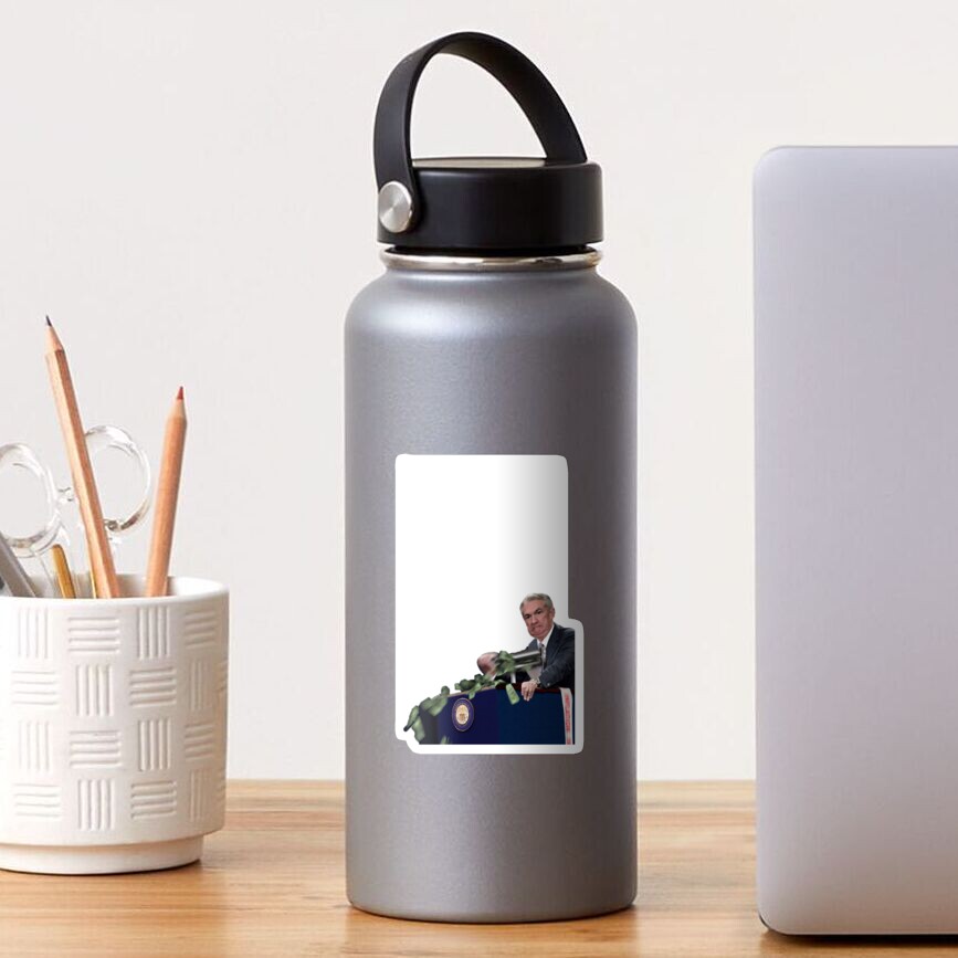 "Jerome Powell - Fuck your puts" Sticker by about-economics | Redbubble