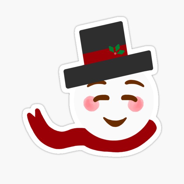 Pegatina «Muñeco de nieve sonriente Emoji ☺️» de --hello-world ...