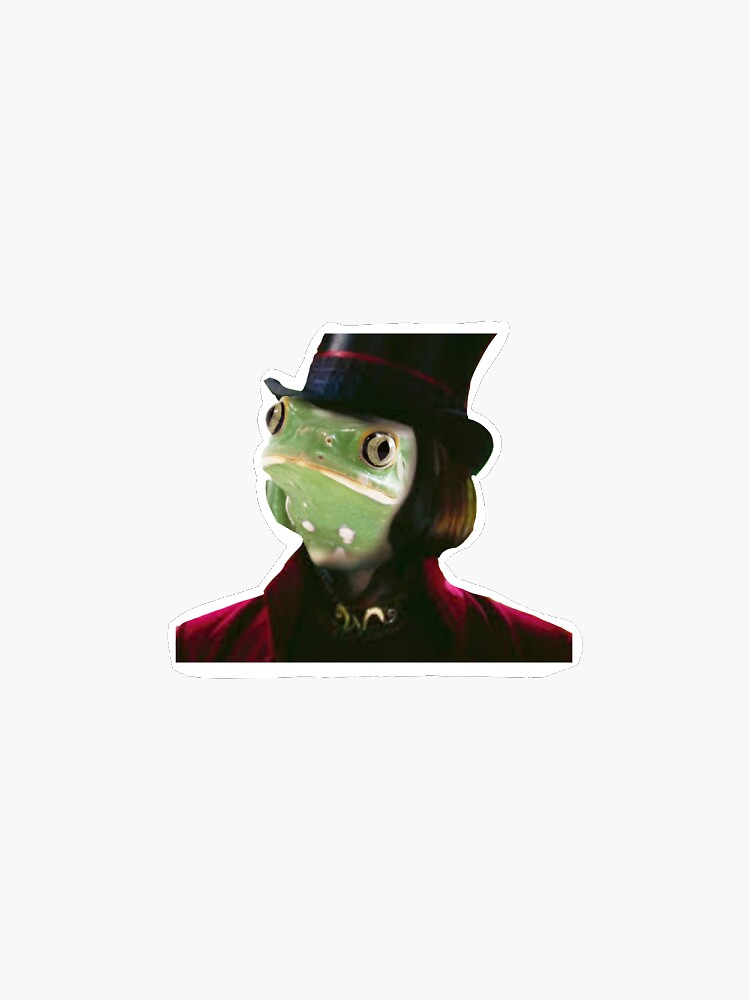 "Willy Wonka Frog" Sticker by SergeantN00dle | Redbubble