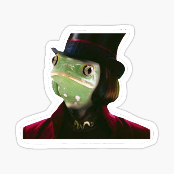"Willy Wonka Frog" Sticker by SergeantN00dle | Redbubble