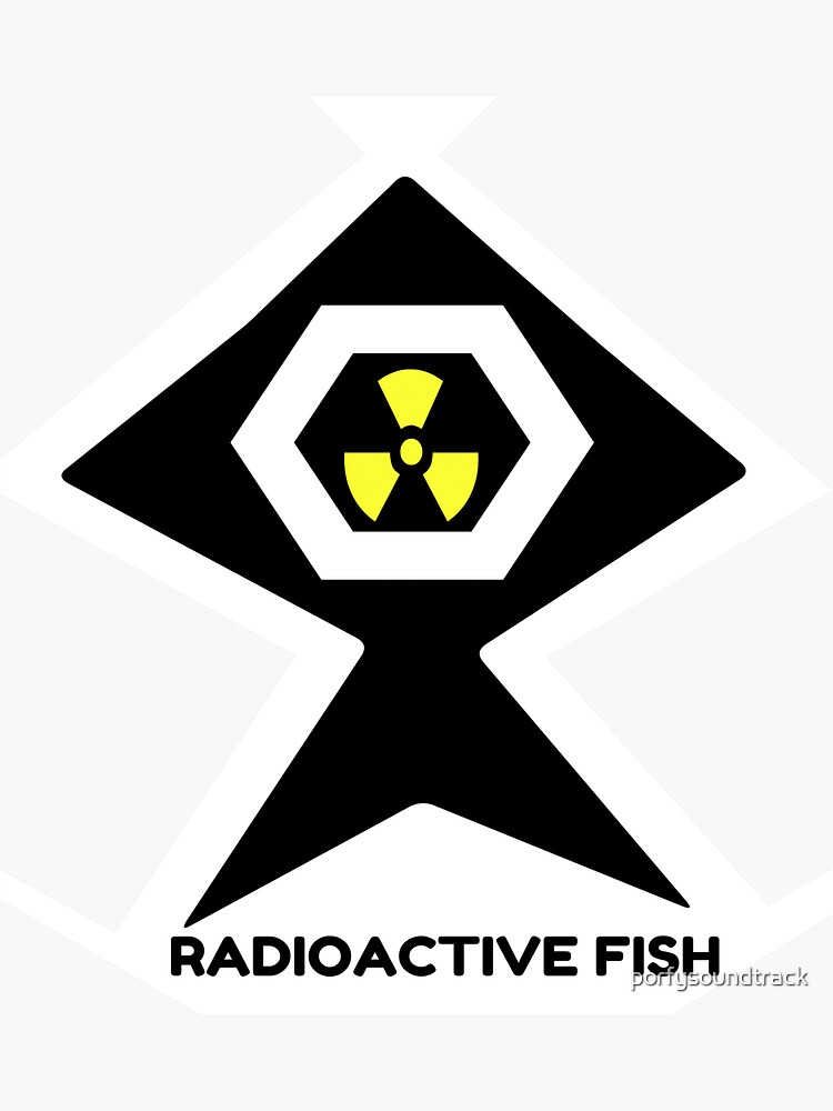 "Radioactive Fish" Sticker for Sale by porfysoundtrack | Redbubble