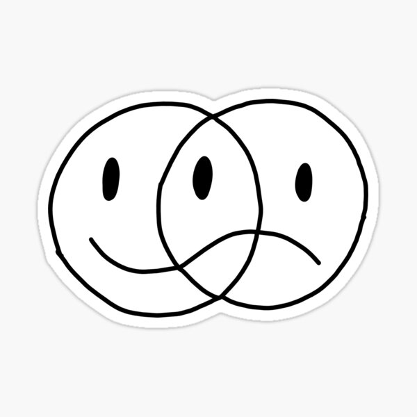 sad And Happy Face Sticker For Sale By Stickersbyylexx Redbubble sad-and-happy-face-sticker-for-sale-by-stickersbyylexx-redbubble