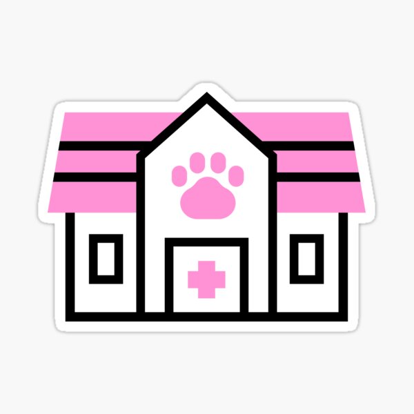 "VETERINARIAN VET cute pink hospital" Sticker for Sale by ...