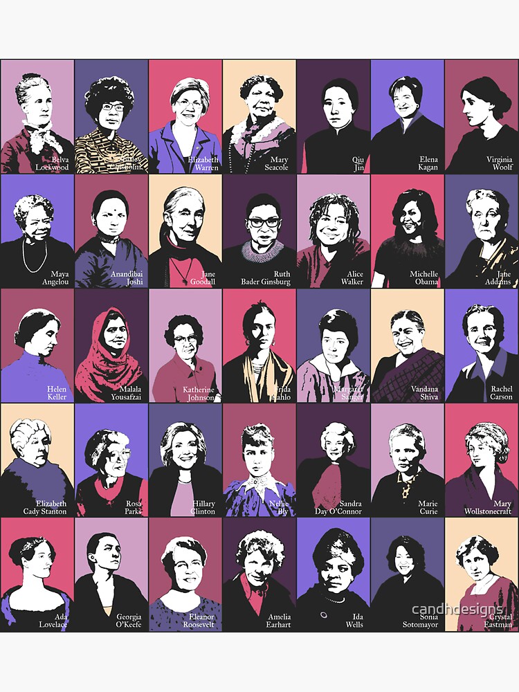 "Feminist Icons, Role Models" Sticker by candhdesigns | Redbubble