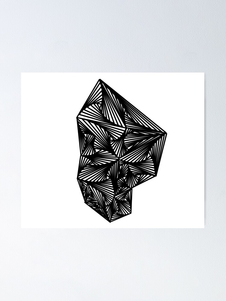 "Abstract Pyramid Lineart" Poster for Sale by Minima-Vulpes | Redbubble
