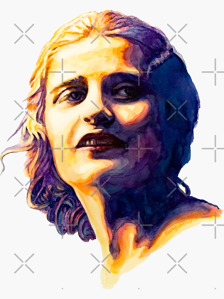 "Ayn Rand" Sticker by IraPanyukova | Redbubble
