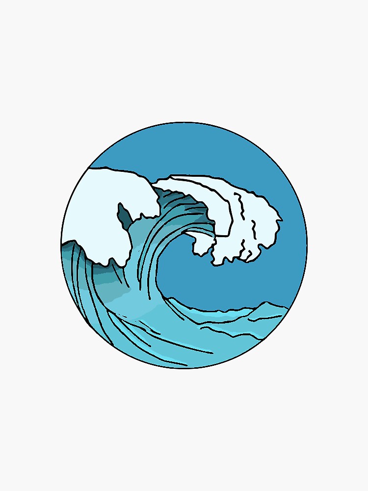 "blue wave" Sticker for Sale by tali-smith | Redbubble