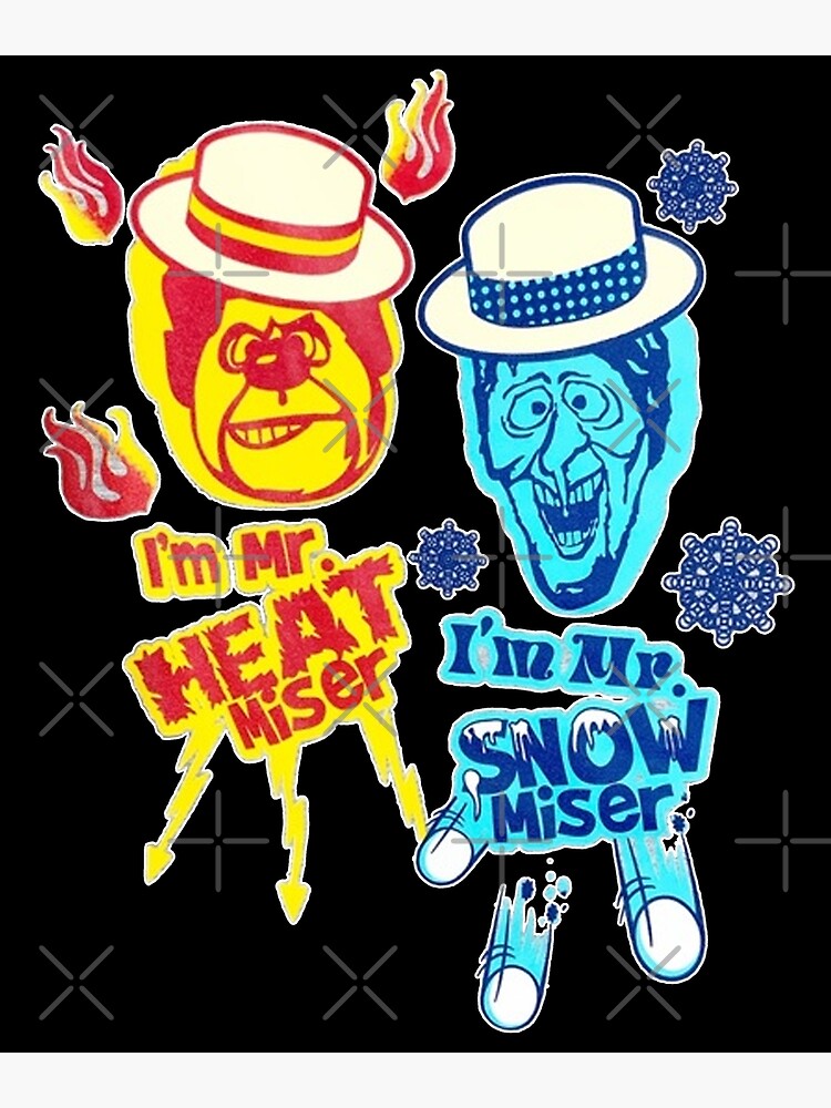 "Mr heat and snow miser brothers ugly christmas sweater art" Poster by ...
