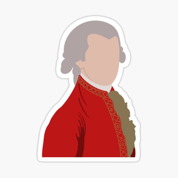 "W.A. Mozart / Color Block" Sticker for Sale by maddiecrytzer | Redbubble