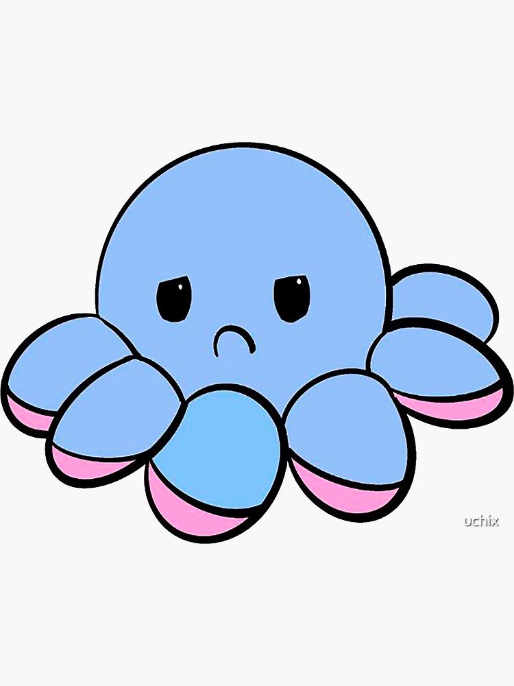 "Angry Reversible Octopus" Sticker for Sale by uchix | Redbubble