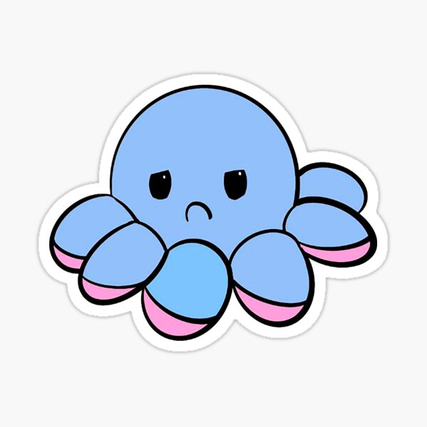 "Angry Reversible Octopus" Sticker for Sale by uchix | Redbubble
