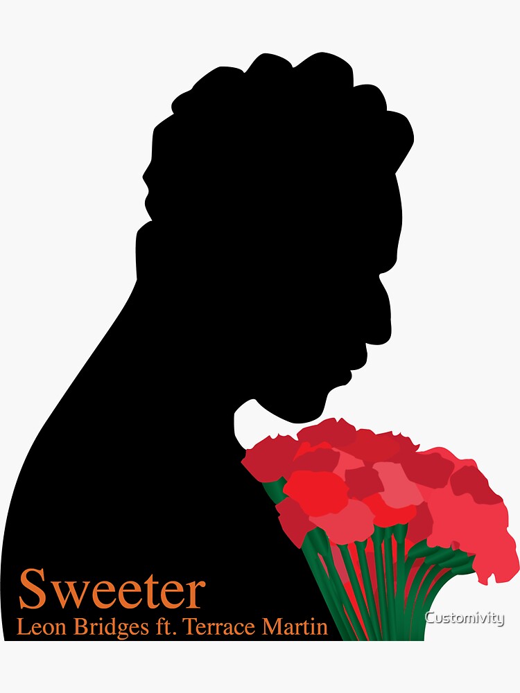 "Leon Bridges Silhouette Sweeter Design" Sticker for Sale by ...