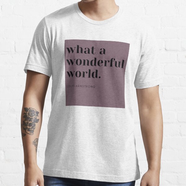 ""what a wonderful world" design :) (purple)" T-shirt for Sale by ...