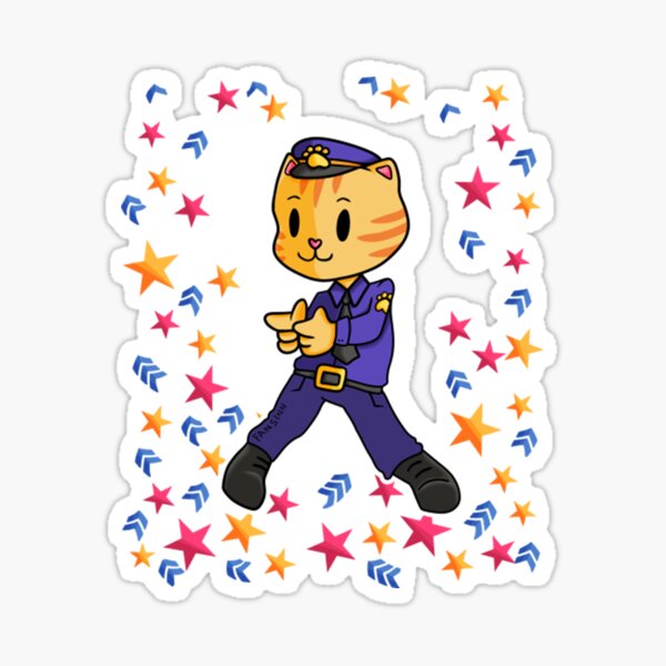 "Police Cat Cat Police Star " Sticker for Sale by FetaVarus | Redbubble