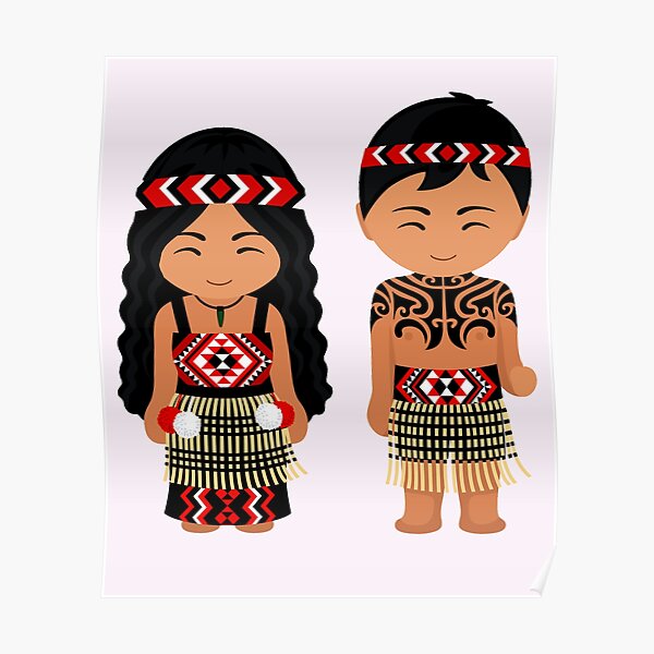 "Maori Children" Poster by CarolaTees | Redbubble